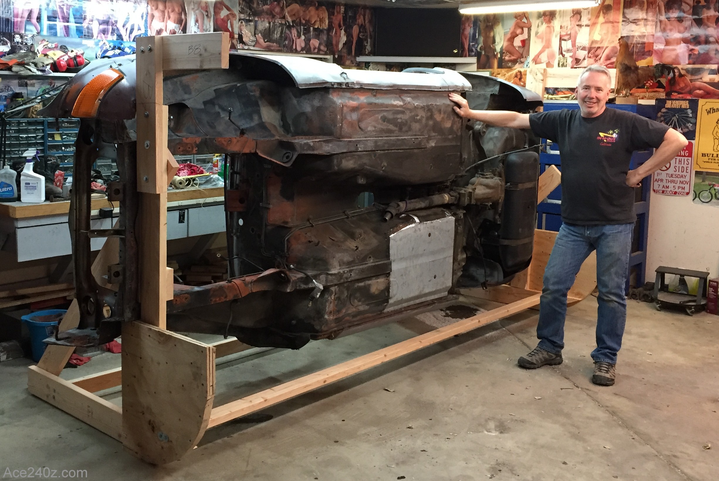 Ace's 240z Rollover Jig aka Redneck Rotisserie